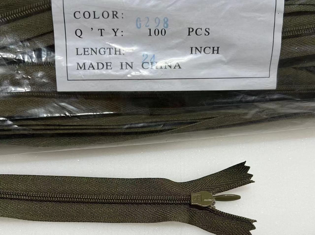 SBS #3 Invisible Nylon Coil Non-separating ( Close End ) 24" Upholstery ...