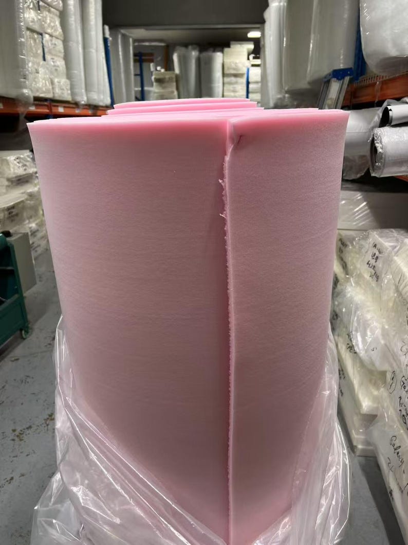 Sew Foam Upholstery Fabric Backed Pink Sew Foam 58" Wide 1/2" Thickness ...