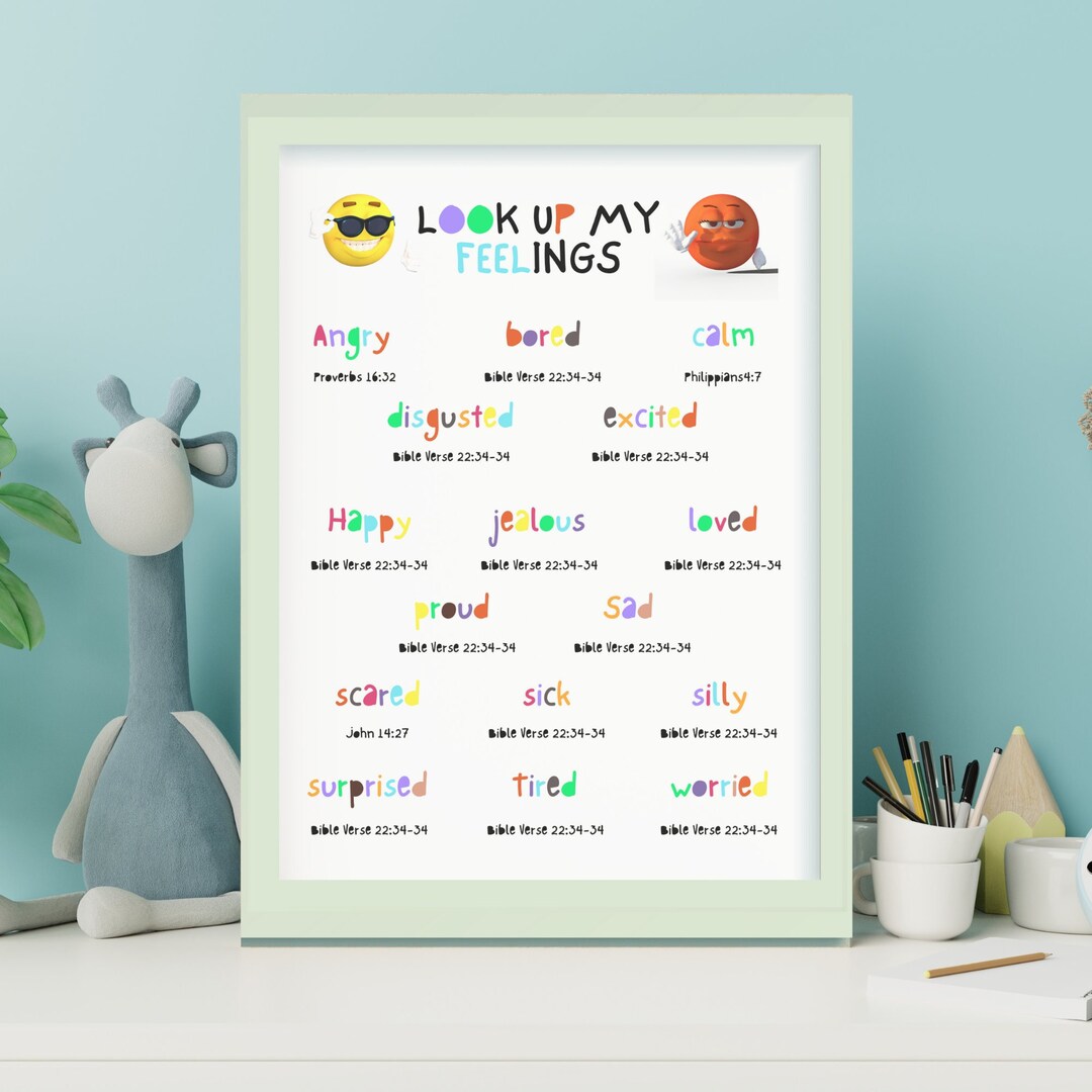 Feelings | Emotions | Bible Verses | Rainbow | Bundle | Printable for ...
