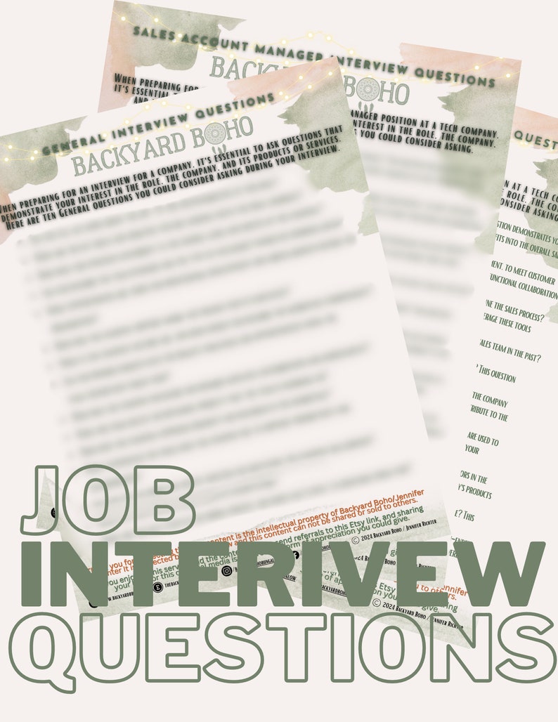 General Job Interview Questions - Etsy