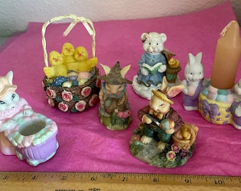 1950's Lefton Bunny Figurines h880-easter Decor-vintage Easter-rabbit ...