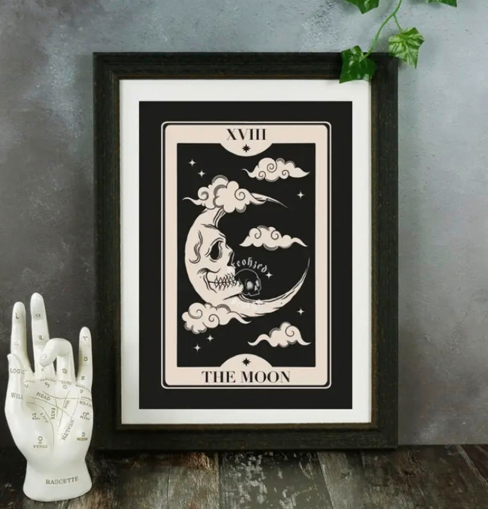 The Moon-tarot Card Art Print - Etsy