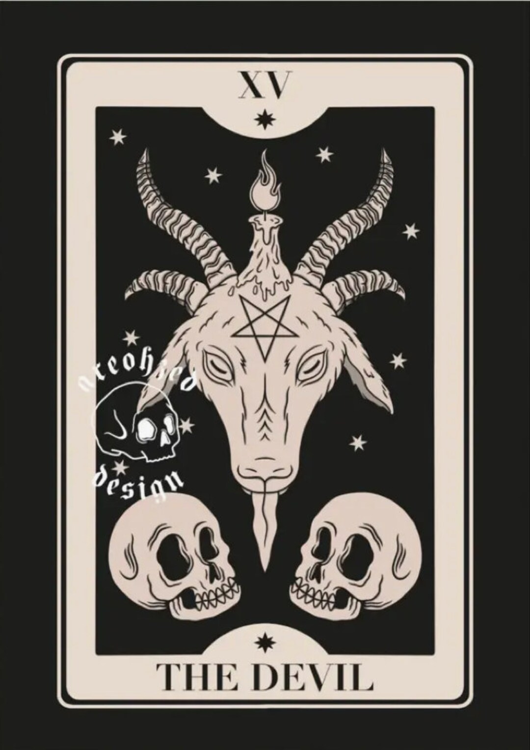 The Devil-tarot Card Art Print - Etsy