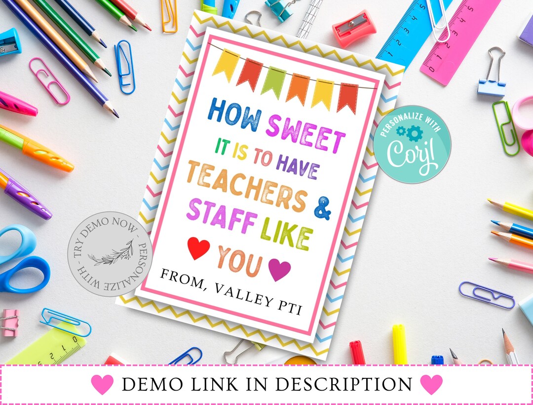 How Sweet It is to Have Teachers and Staff Like You, Teacher ...