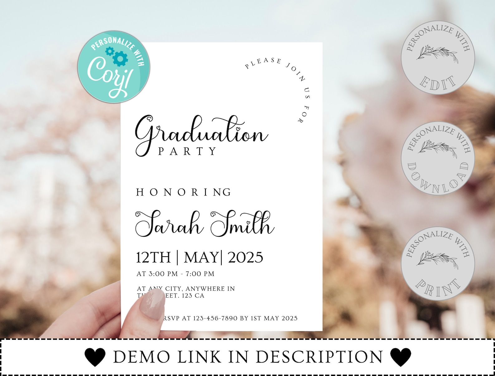 Graduation Party Invitation Template Printable Graduation - Etsy