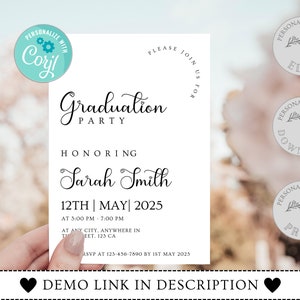 Graduation Party Invitation Template Printable Graduation - Etsy