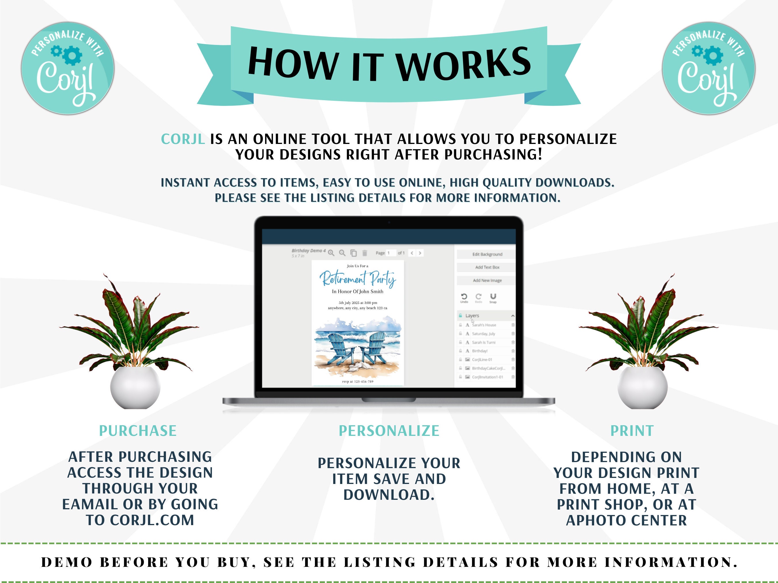 Retirement Beach Party Invitation Template, Beach Retirement Party ...