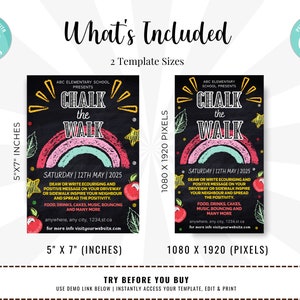 Chalk the Walk Flyer, School Flyer, Elementary School Pto, Pta Flyer ...