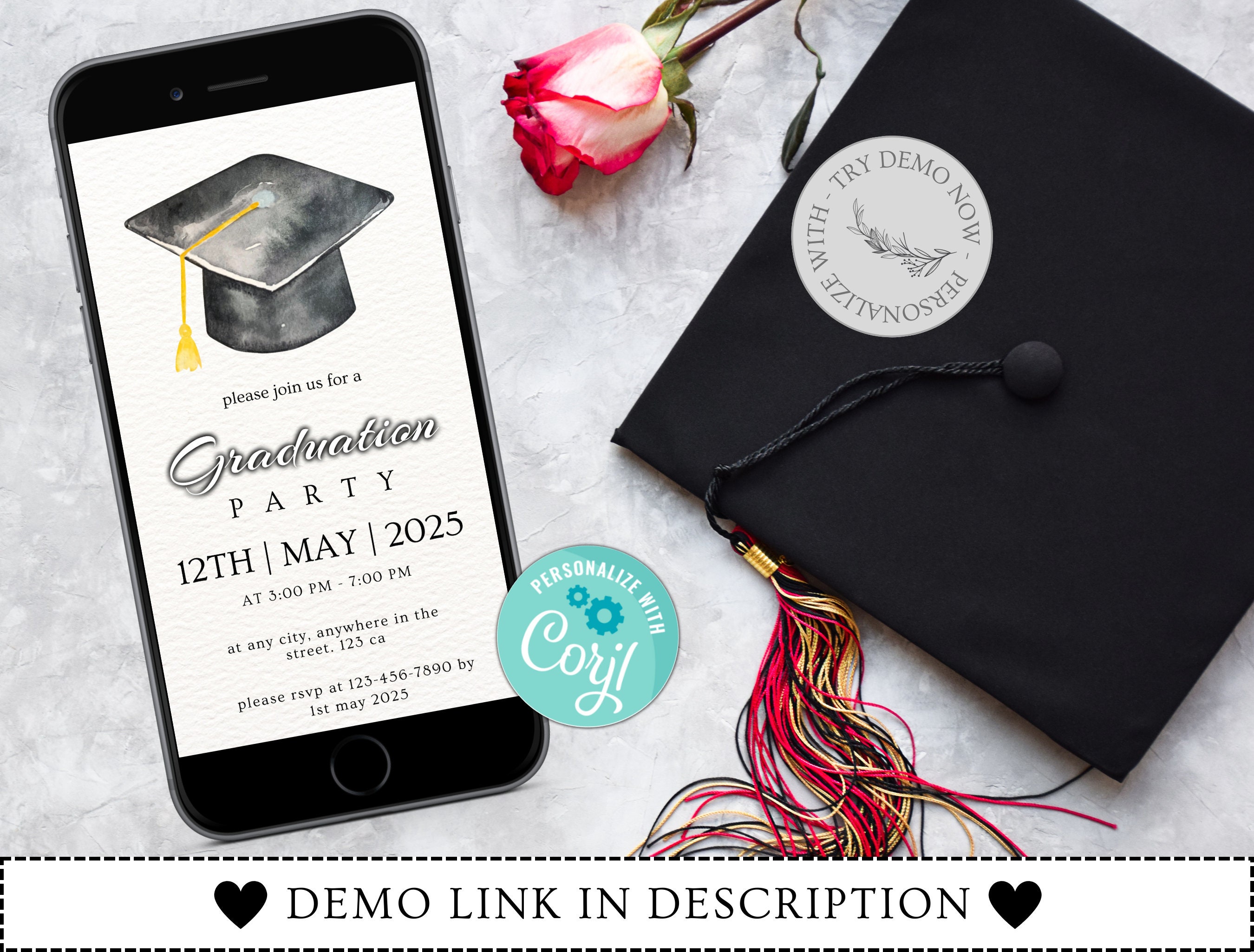 Graduation Party Invitation Template, Printable Graduation Party ...