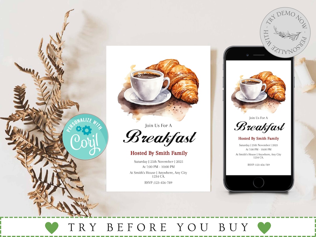 Breakfast Invitation, Staff Employee Appreciation Breakfast Invite ...