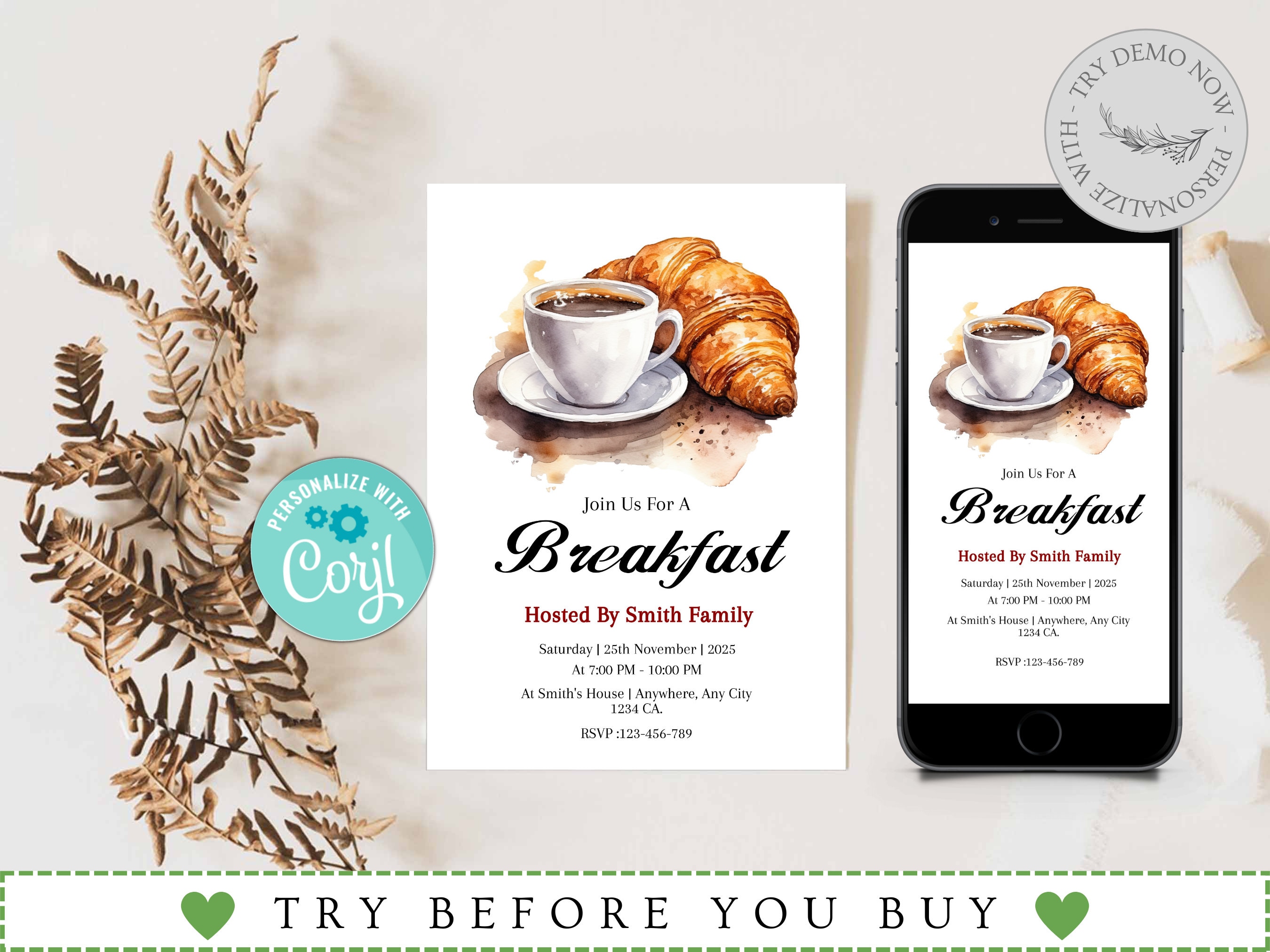 Breakfast Invitation, Staff Employee Appreciation Breakfast Invite ...