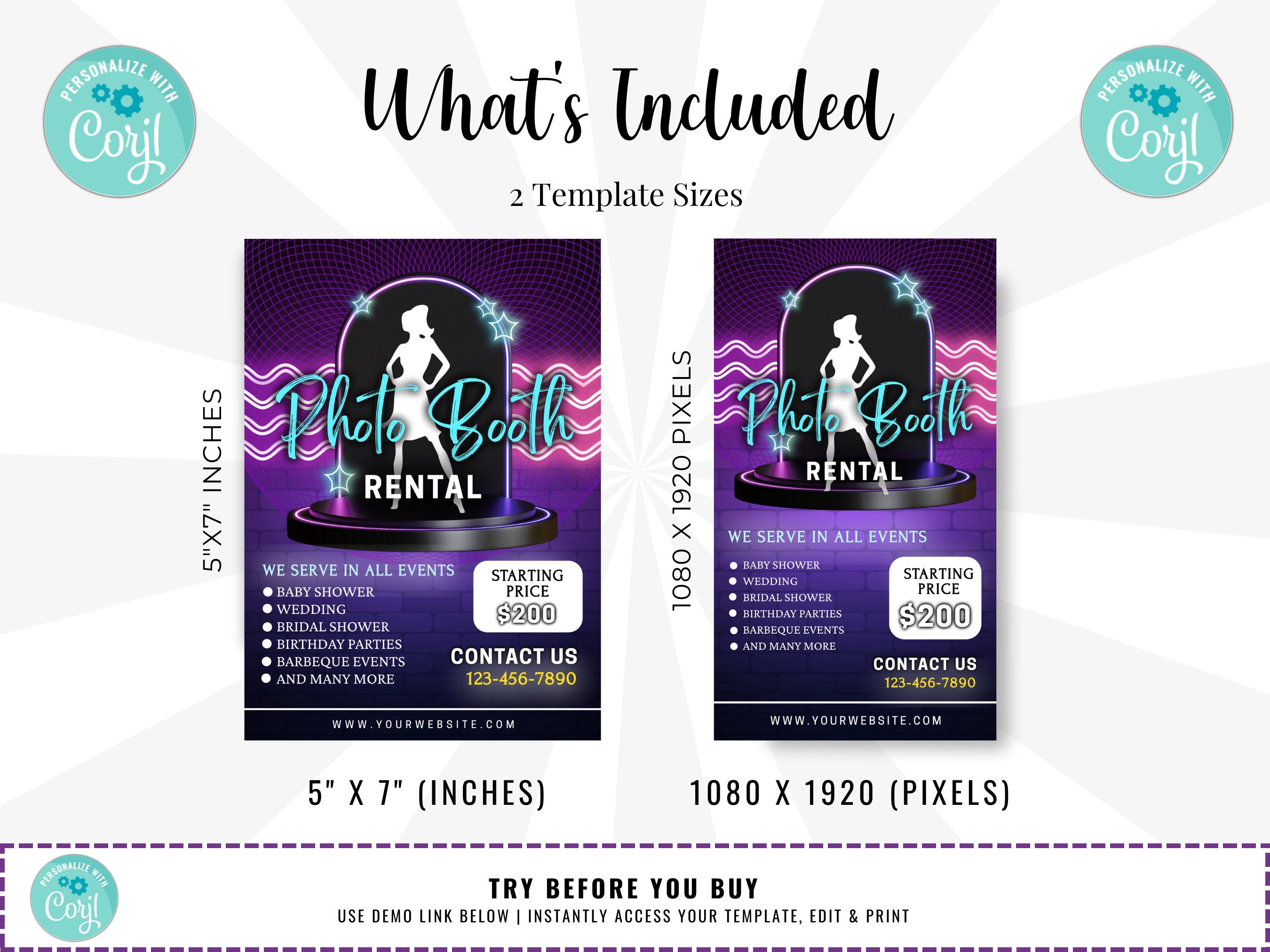 Photo Booth Flyer, Party Flyer, Event Flyer, Photbooth Rental Flyer ...