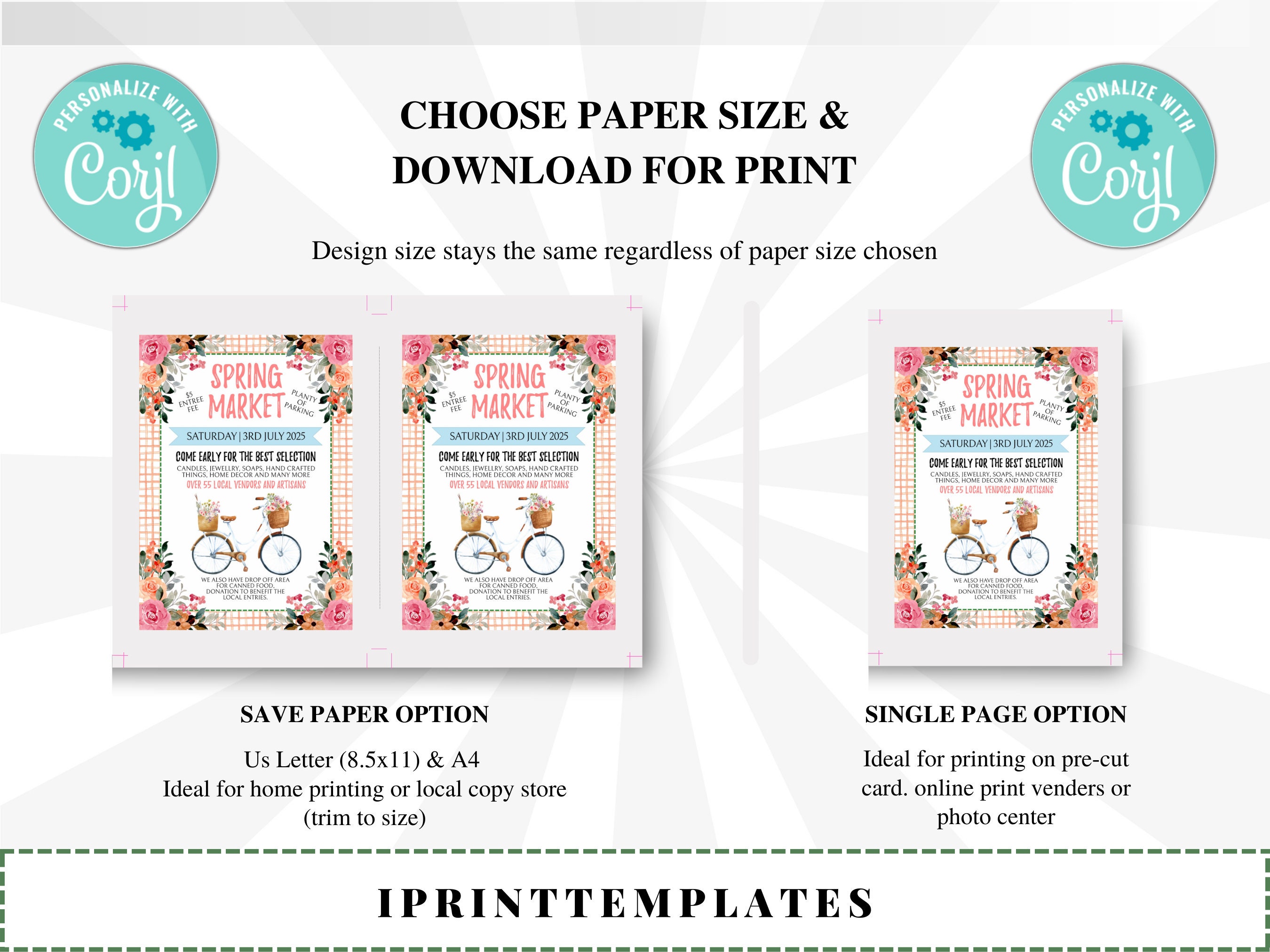 Editable Spring Market Flyer Template, Editable Spring Flyer, Diy ...
