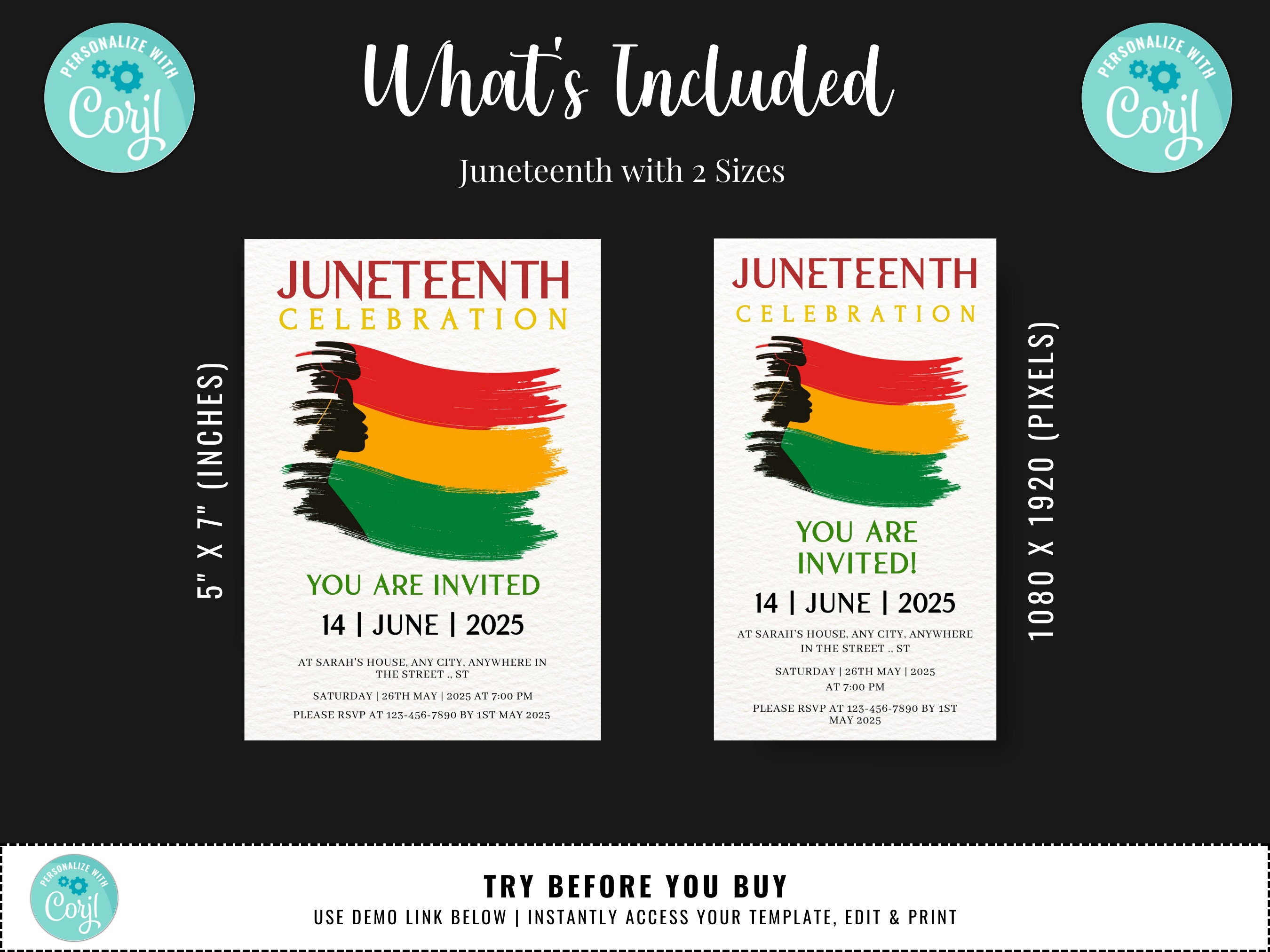 Juneteenth Celebration Invitation, Black Freedom Juneteenth Invitation ...