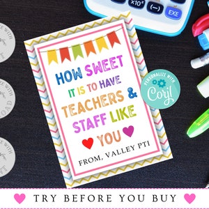 How Sweet It is to Have Teachers and Staff Like You, Teacher ...
