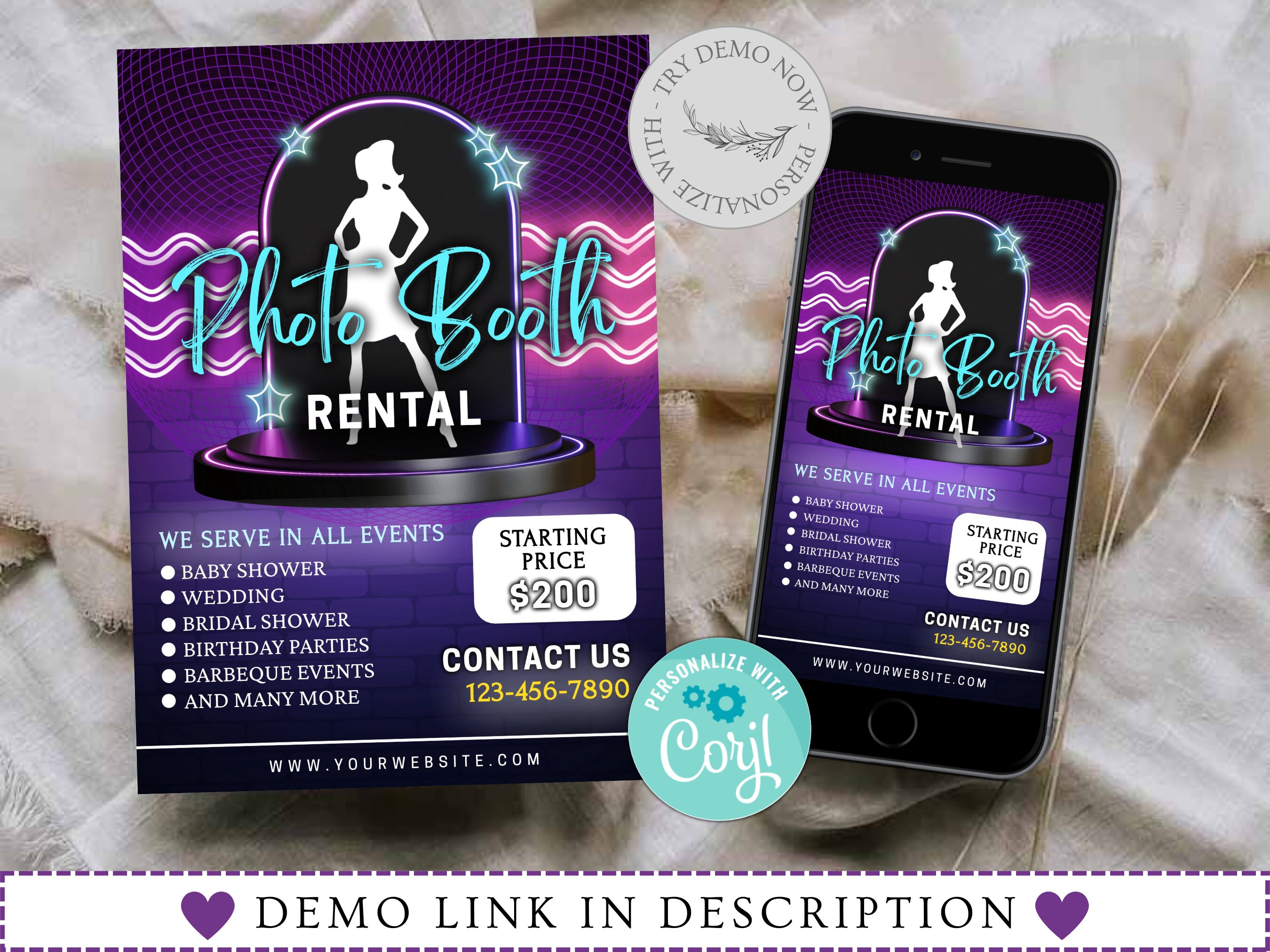 Photo Booth Flyer, Party Flyer, Event Flyer, Photbooth Rental Flyer ...