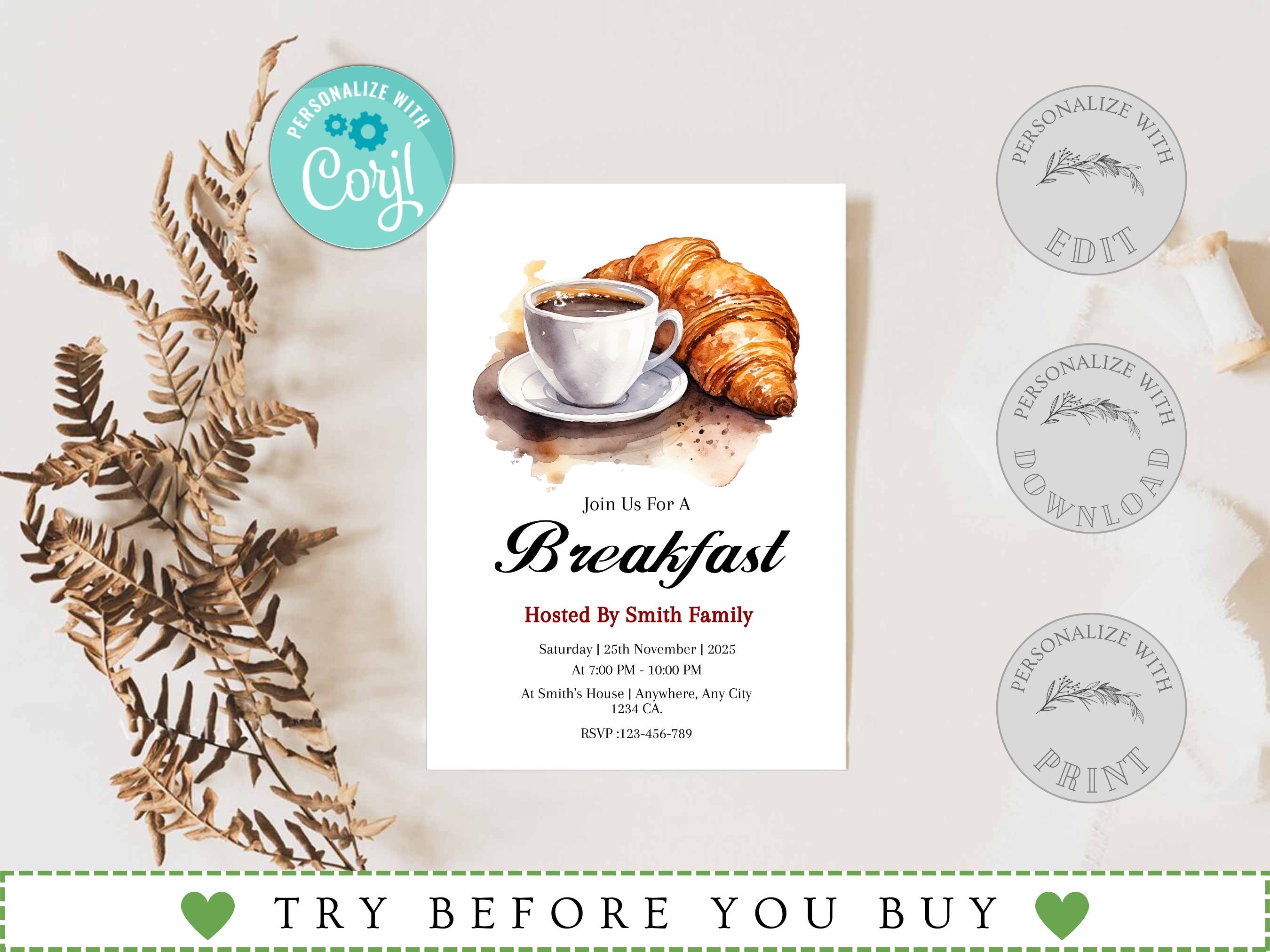 Breakfast Invitation, Staff Employee Appreciation Breakfast Invite ...