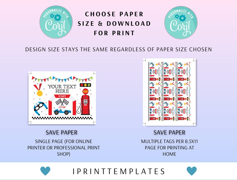 Editable Race Car Food Tags, Racecar Party, Buffet Racing Car, Tent ...