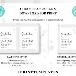 Graduation Party Invitation Template Printable Graduation - Etsy