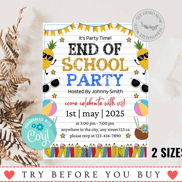 End of Year Party Flyer - Etsy
