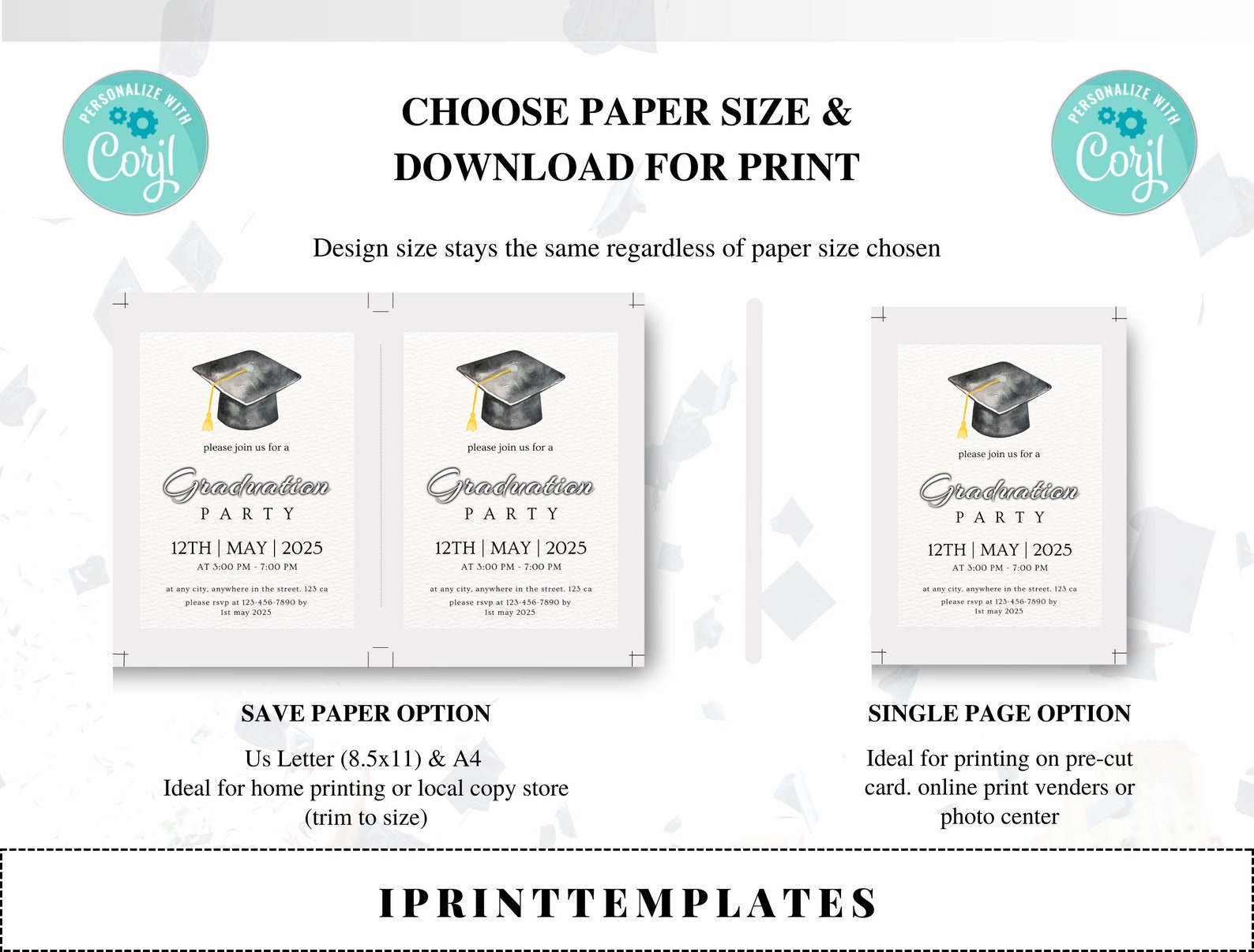 Graduation Party Invitation Template, Printable Graduation Party ...