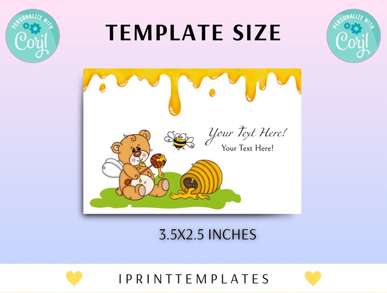 Editable Bee Food Labels, First Bee Day Party Food Card, Bumble Bee ...