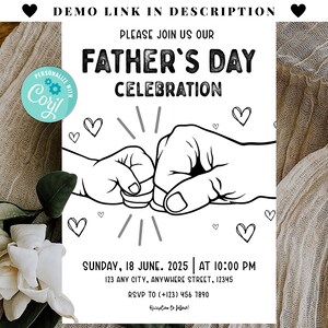 Father's Day Celebration Invitations, Fathers Day Invitation Template ...