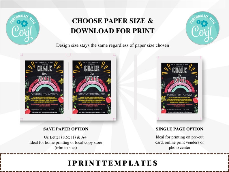 Chalk the Walk Flyer, School Flyer, Elementary School Pto, Pta Flyer ...