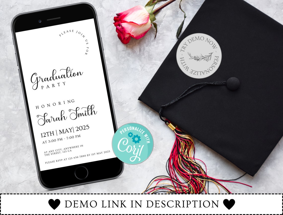 Graduation Party Invitation Template Printable Graduation - Etsy
