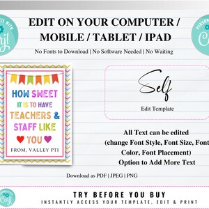 How Sweet It is to Have Teachers and Staff Like You, Teacher ...