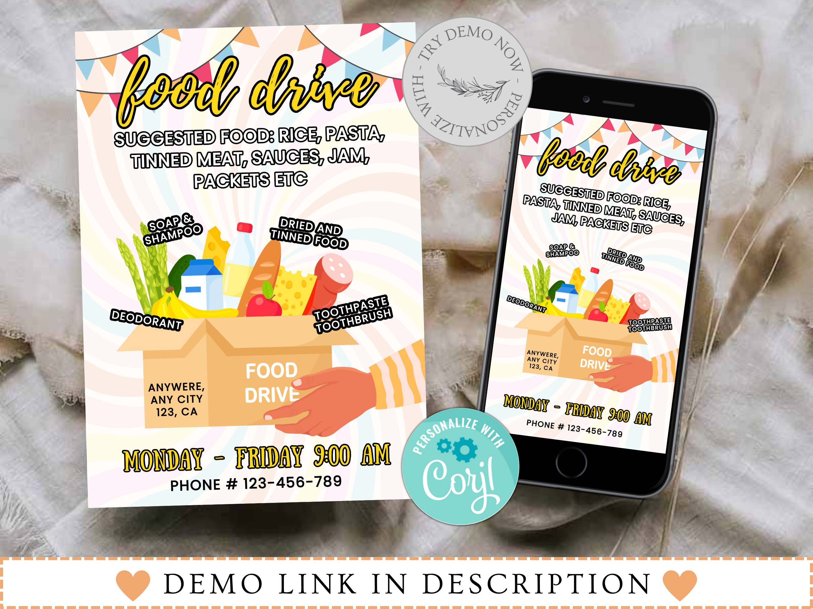 Editable Food Drive Flyer Template, Homeless Drive Flyer, Food Flyer ...