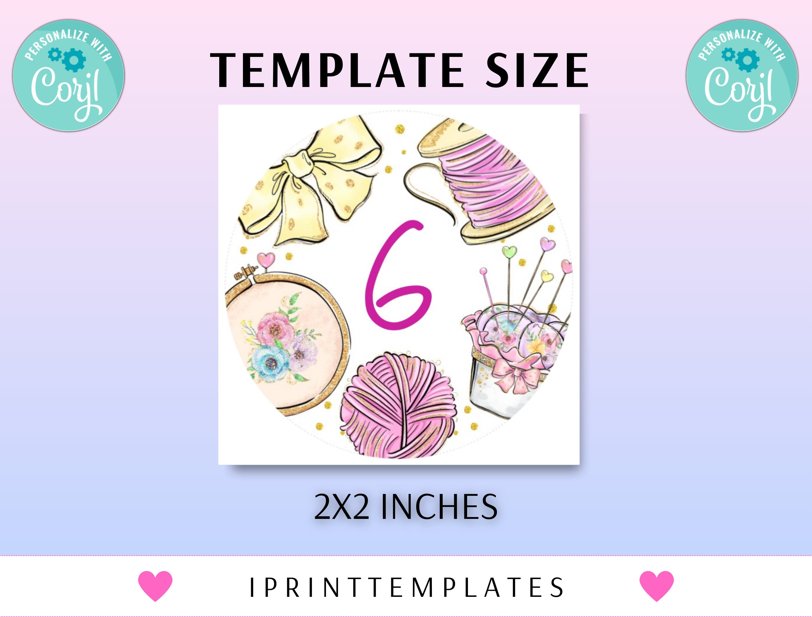 Sewing Cupcake Toppers, Instant Download, Sewing Cupcake Toppers ...