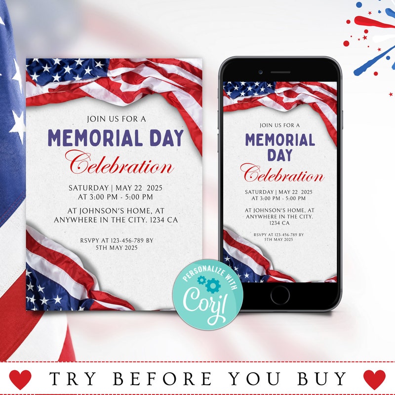 Memorial Invite - Etsy