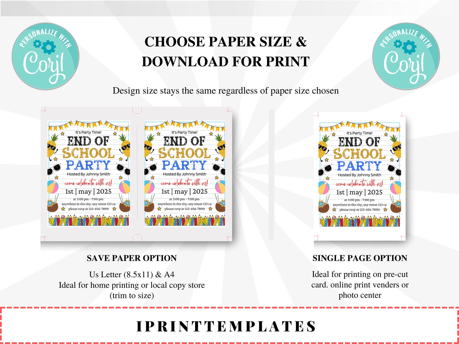 End of School Party Flyer, End of School Flyer, End of School Party ...