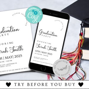 Graduation Party Invitation Template Printable Graduation - Etsy