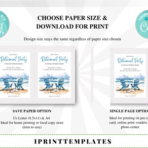 Retirement Beach Party Invitation Template, Beach Retirement Party ...