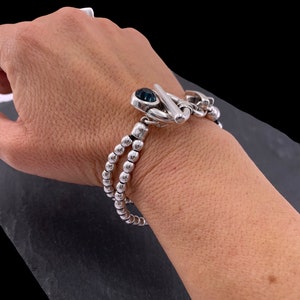 Large Link Chain Bracelet, Silver Plated Bracelet for Women, Bracelet ...