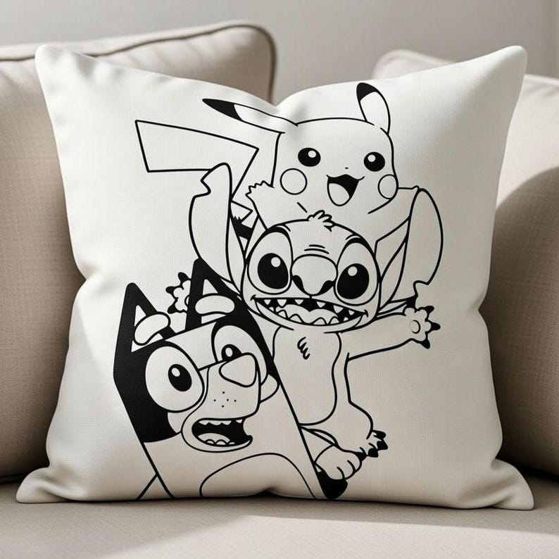 Bluey Stitch Pikachu SVG PNG Cricut Cut Files Clipart Silhouette ...
