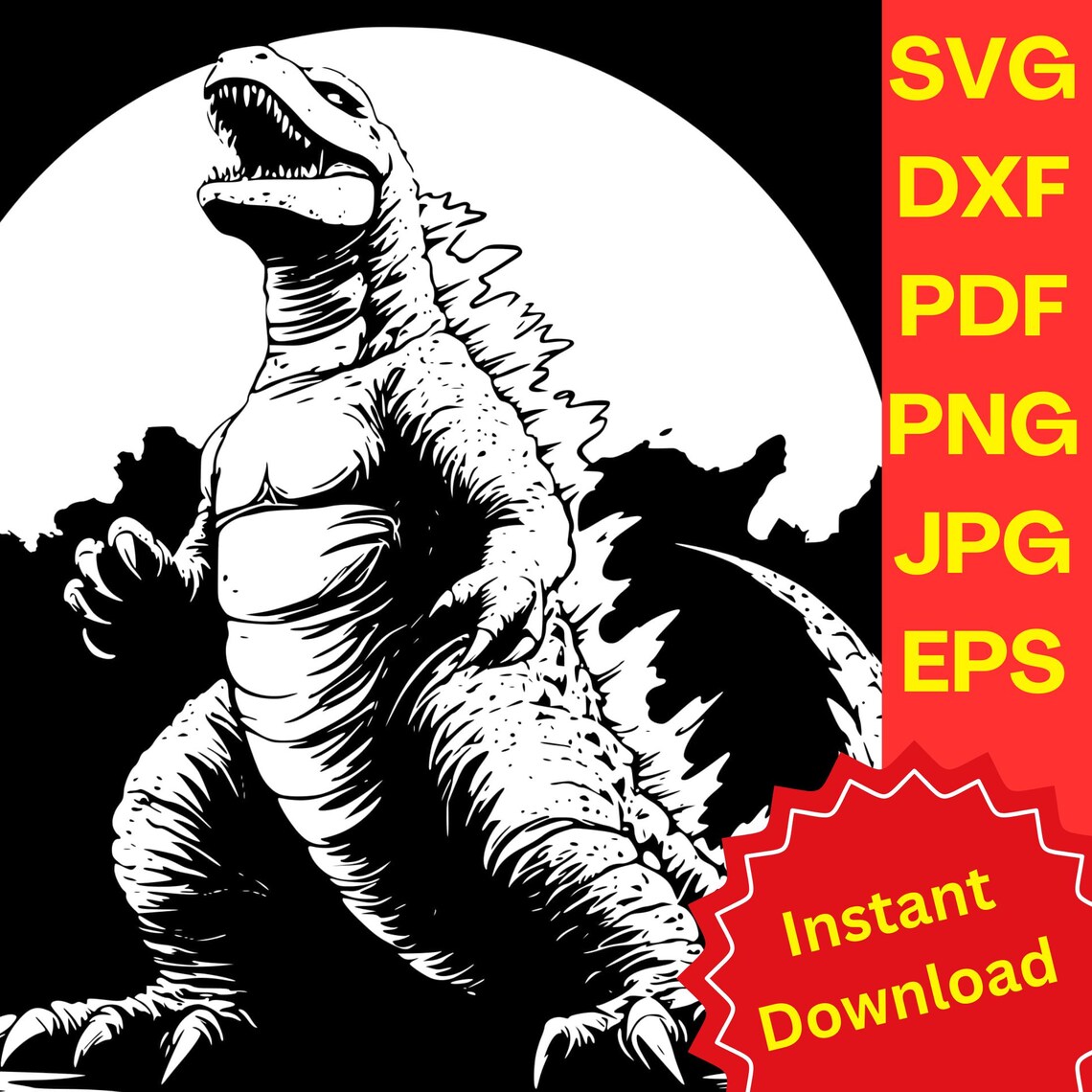 Godzilla Svg, High Quality Godzilla Png, Kong Svg for Cricut, Clipart ...