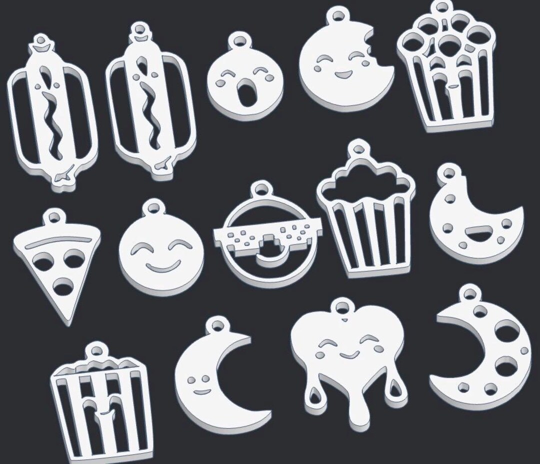 Meme Emoji Earrings/charm Pack 01 | Svg Digital 3d Print Files Cricut ...