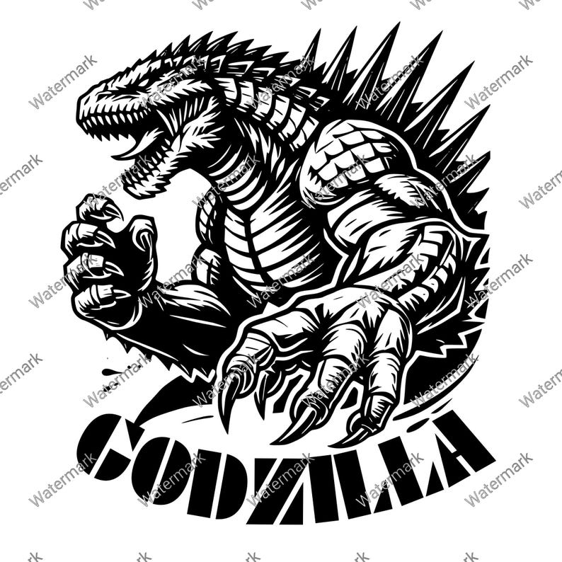 Godzilla SVG PNG Kong Cricut Silhouette Clipart Cut Files Instant ...