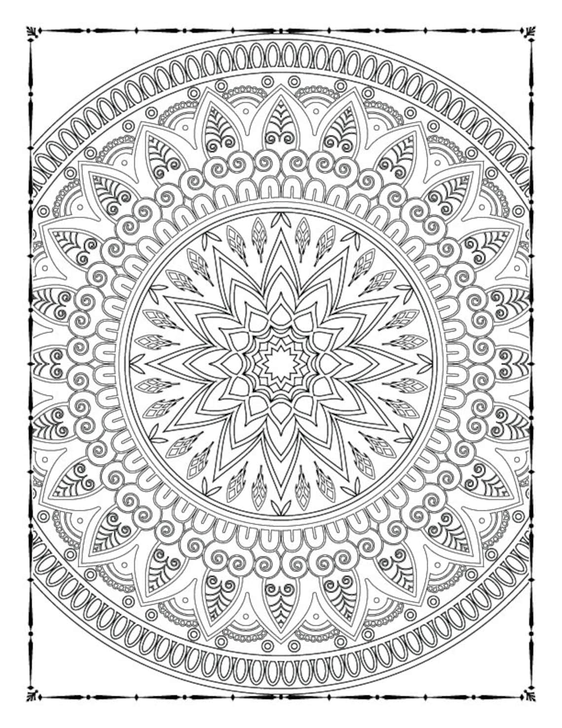 Adult Coloring Sheets 5 Pages - Etsy