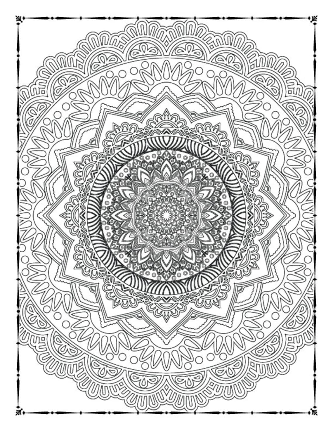 Adult Coloring Sheets 5 Pages - Etsy