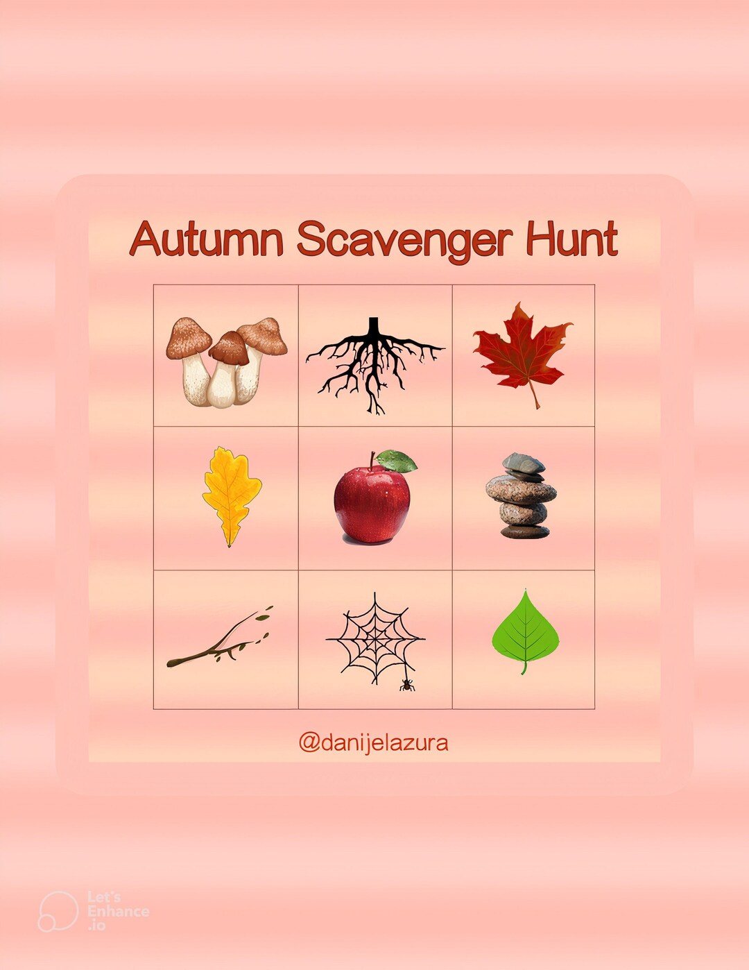 Autumn Scavenger Hunt Printable - Etsy