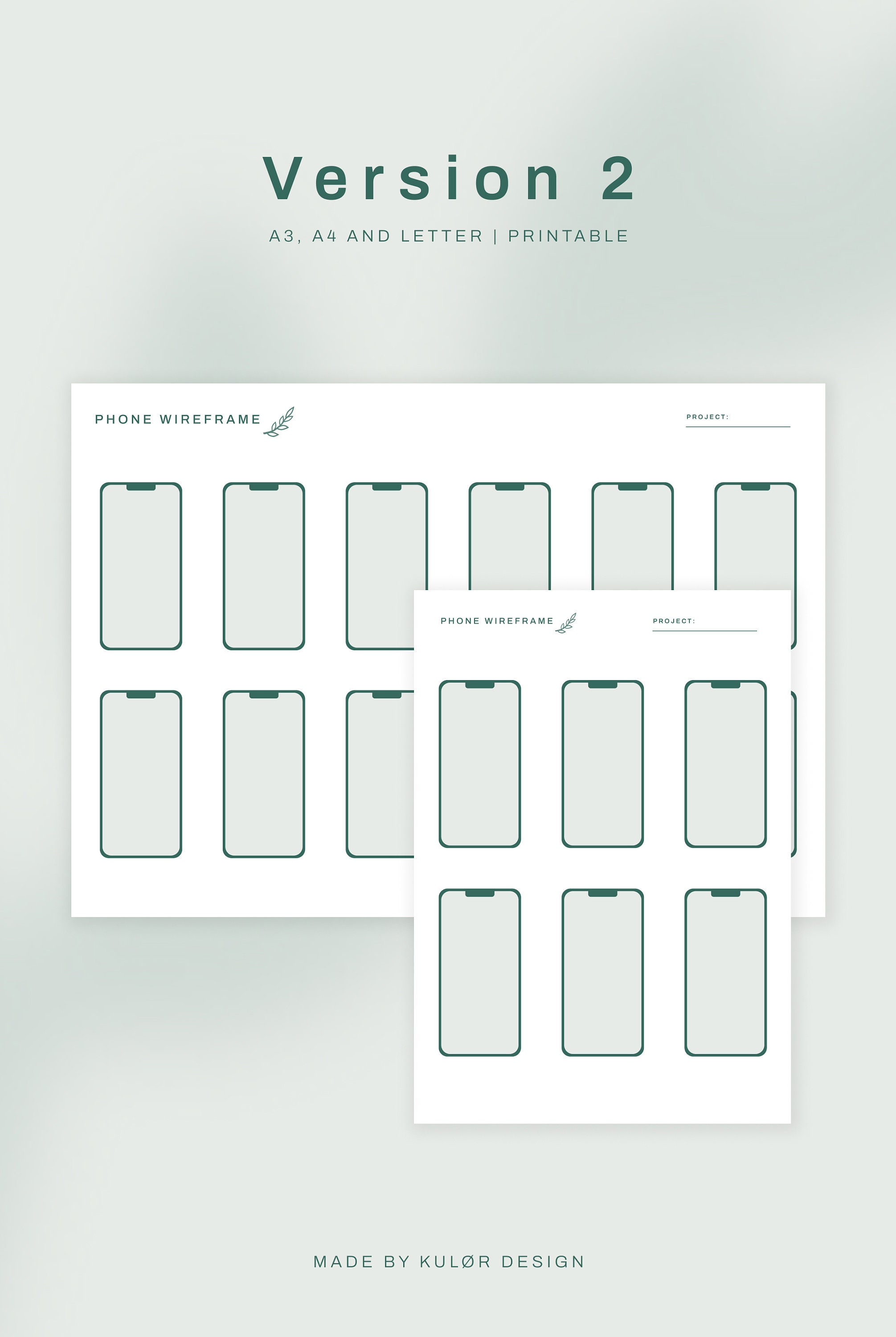 Printable Phone Wireframes A3/a4/letter, Instant Download PDF - Etsy