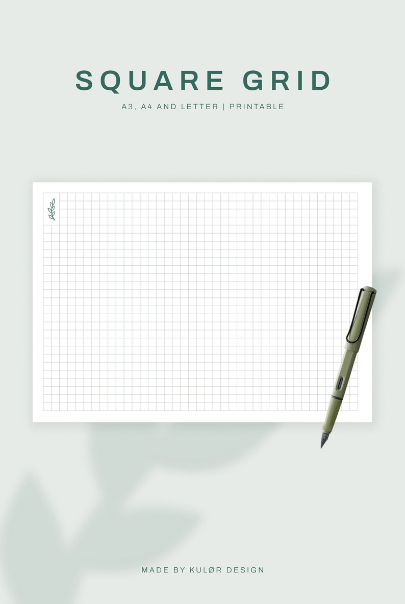 Square Grid Printable A3/a4/letter, Instant Download PDF - Etsy