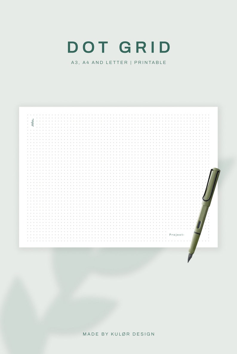 Dot Grid Printable A3/a4/letter, Instant Download PDF - Etsy