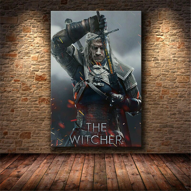 Witcher Warrior Wild Hunt Game Wall Art Pictures Posters - Etsy