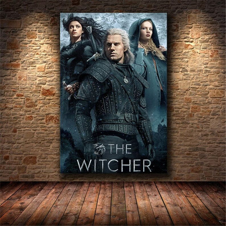 Witcher Warrior Wild Hunt Game Wall Art Pictures Posters Canvas ...