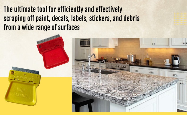 8 Mini Scrapers Original Mini Razor Scrapers: Pocket-sized Gunk, Debris ...